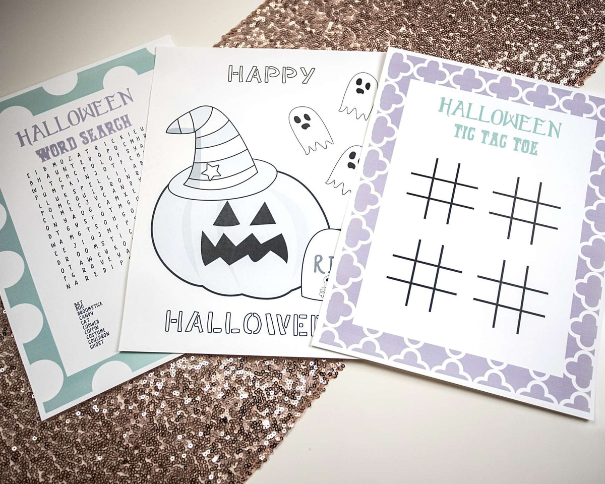 Cute Halloween Activity Printables - Set of 3 - My Party Hero