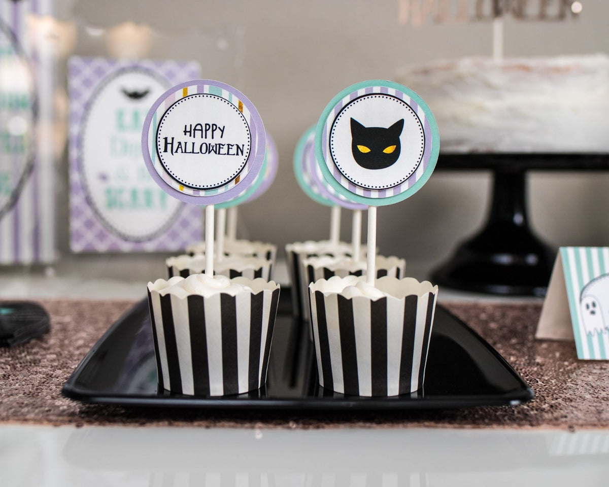 Printable Cute Halloween Cupcake Toppers - My Party Hero