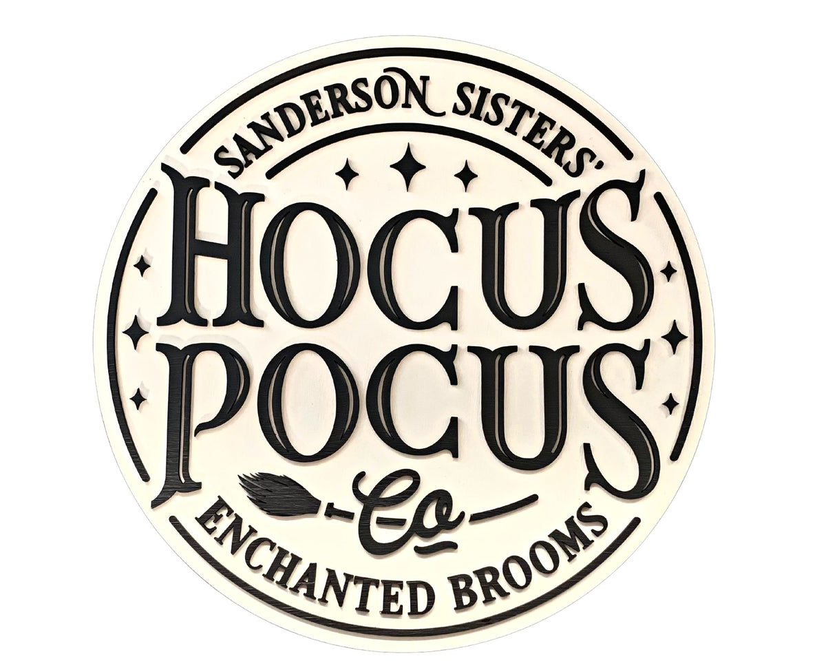 Hocus Pocus Co Halloween Door Sign | Sanderson Sisters | Fall Porch De ...